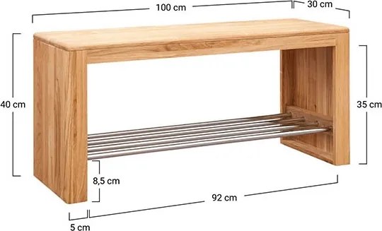 Massivo.cz Botník Gialo, dub-masiv