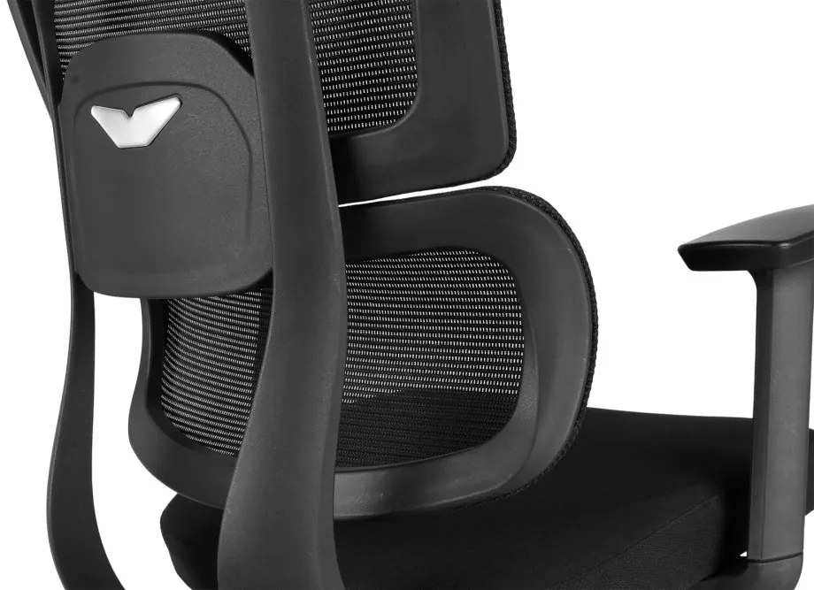 Ergonomická kancelářská židle ERGODO KENDOR - černá síťovina / nosnost 150 kg