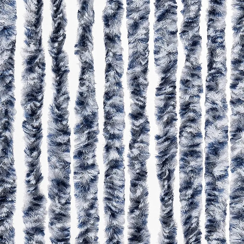Závěs proti hmyzu modrobílý 90 x 200 cm Chenille