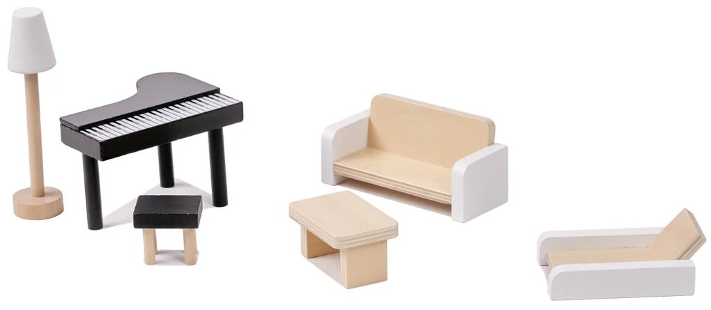 Creative Corner Dřevěný domeček pro panenky LULILO FLORO boho LED
