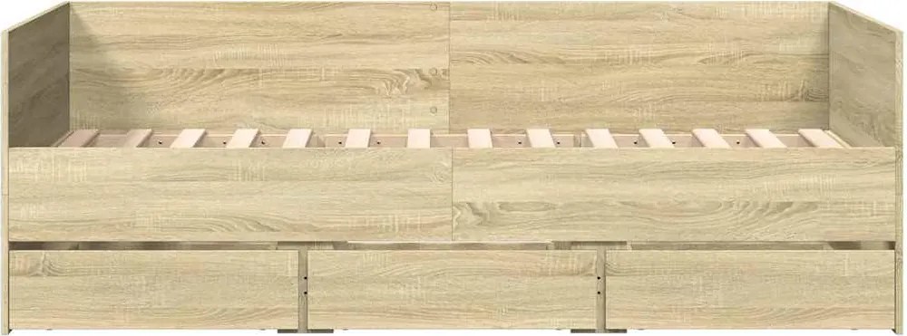 Válenda se zásuvkami bez matrace dub sonoma 90 x 190 cm 3280827