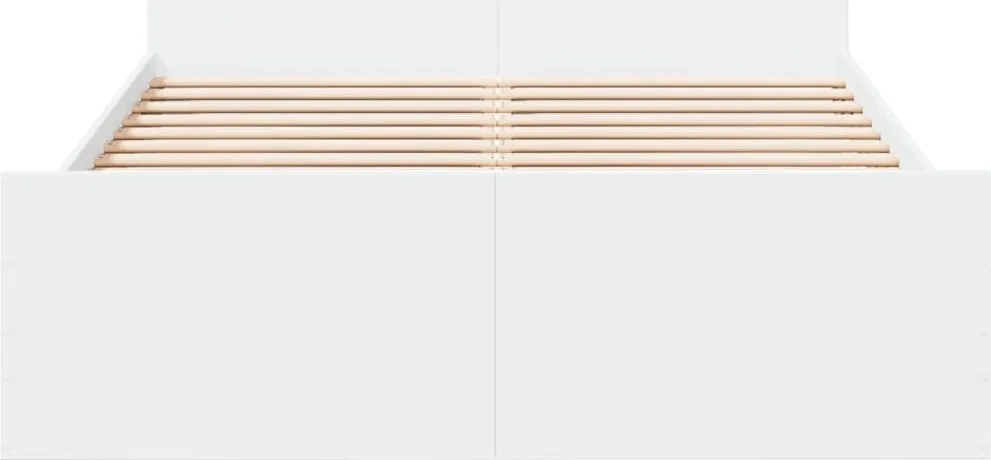 Rám postele se zásuvkami bílý 135 x 190 cm kompozitní dřevo 3280314