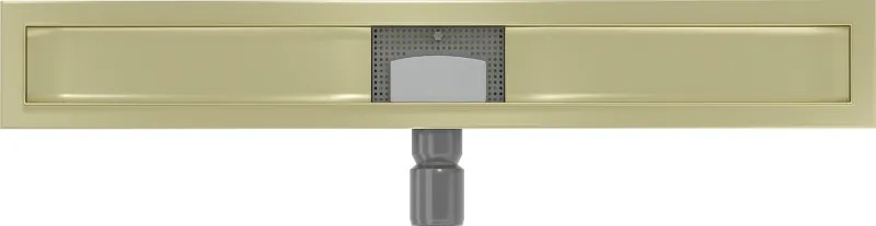 Mexen Flat, lineární podlahový žlab 70 cm, zlatá matná, 1A15070