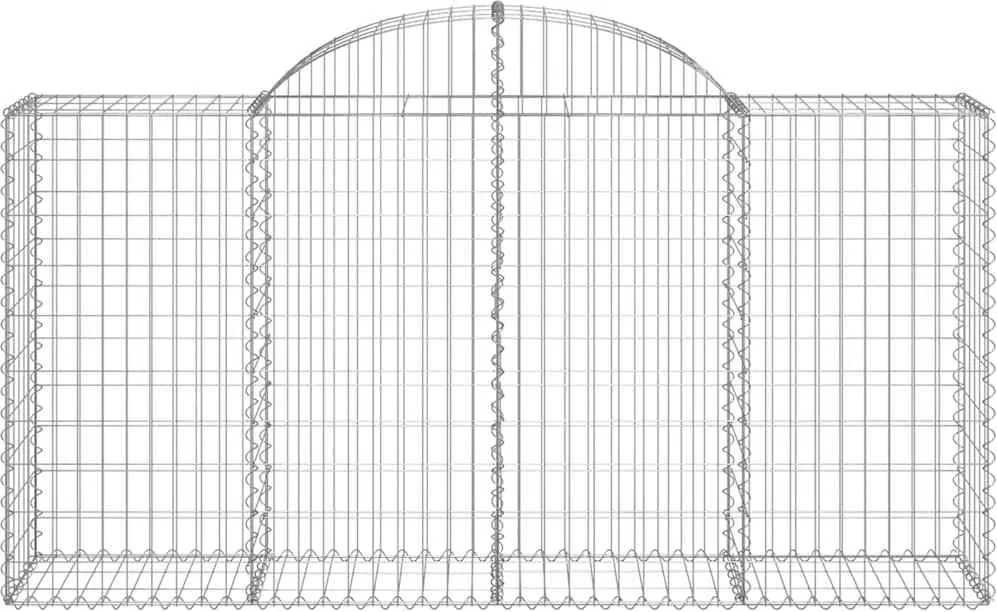 Klenuté gabionové koše 18ks 200x50x100/120cm pozinkované železo 3146334