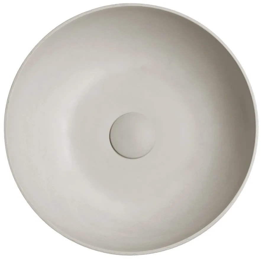 Sapho Sapho, FORMIGO betonové umyvadlo na desku, průměr 39cm, písková, FG314