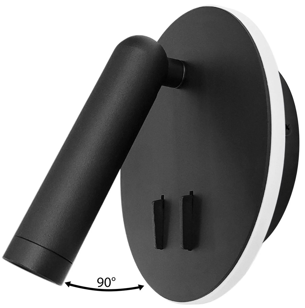 Toolight Toolight, LED nástěnné svítidlo 16x14cm, 10W, APP1614-1W, černá, OSW-06529