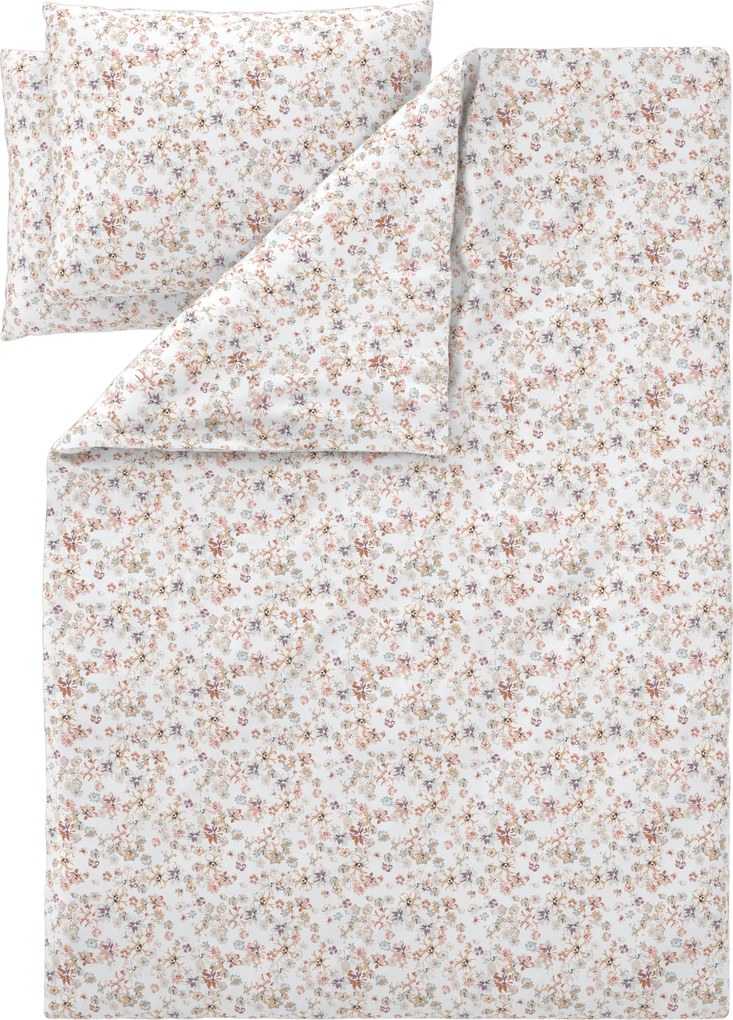 Livarno® Saténové ložní povlečení, 240 x 220 cm, 70 x 90 cm (květiny/bílá)