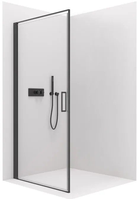 CERANO - Sprchové křídlové dveře Porte L/P - černá matná, transparentní sklo - 100x195 cm