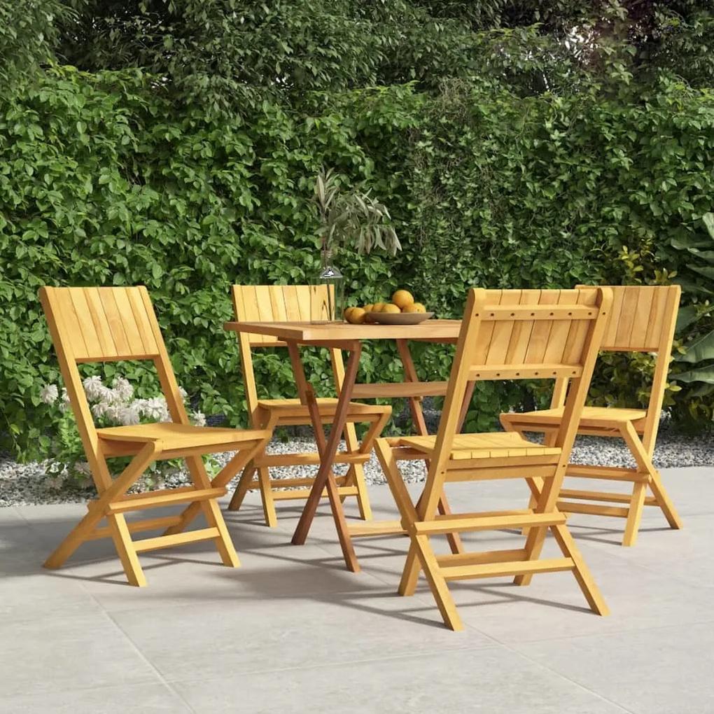vidaXL Skládací zahradní židle 4 ks 47x61x90 cm masivní teakové dřevo [3155058]