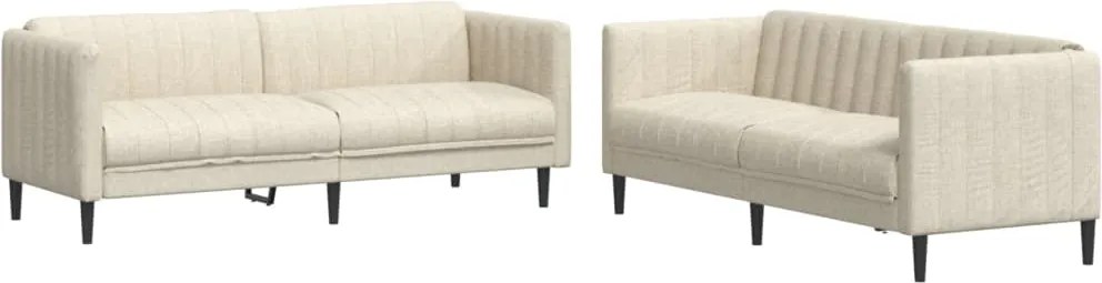 2dílná sedací souprava krémová textil 3209245