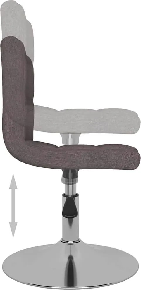 Otočné jídelní židle 2 ks taupe textil 334218