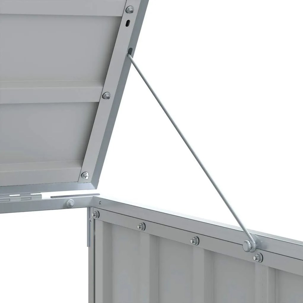 vidaXL Box na 1 popelnici 72 x 81 x 115 cm ocel [4006171] Barva: Šedá