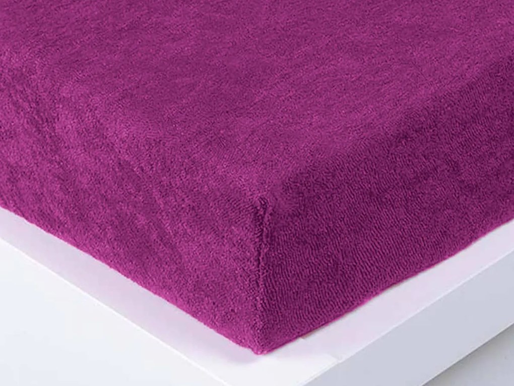 XPOSE® Froté prostěradlo Exclusive - nachové 200x220 cm