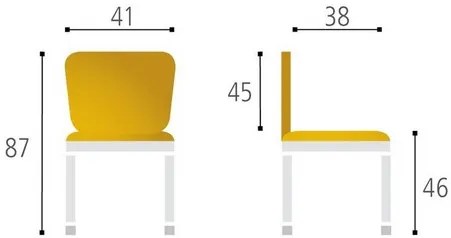 Dřevěná jídelní židle RITA – třešeň, chrom