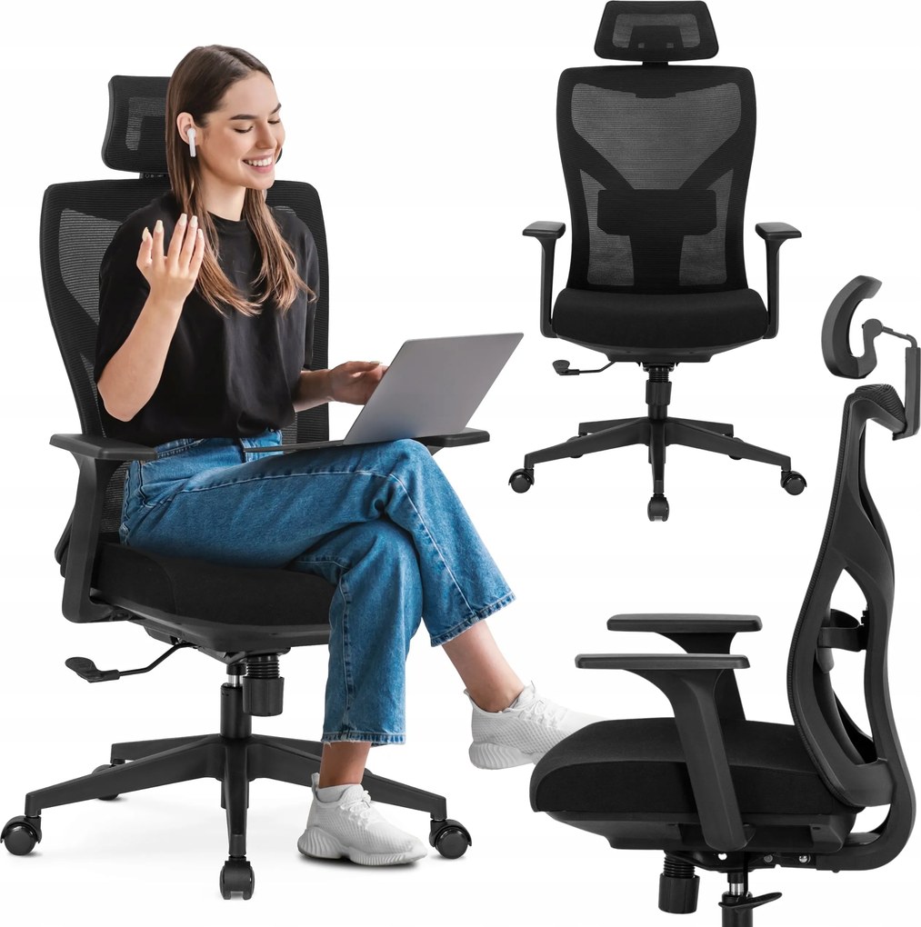 Kancelářská otočná židle ergonomická černá Spiral Kancelářská otočná židle