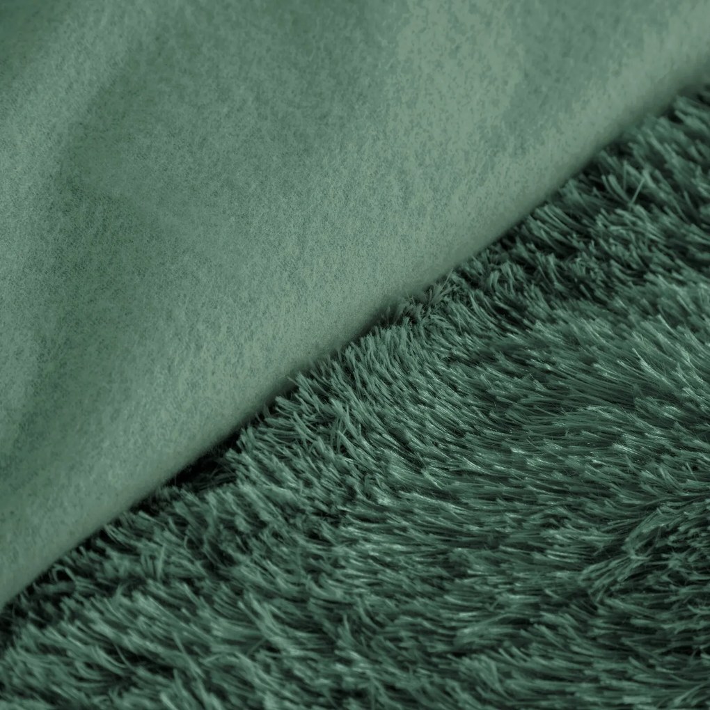 CHLUPATÉ POVLEČENÍ TIFFANY 200X220 CM, 2 KS 70X80 CM TMAVĚZELENÉ