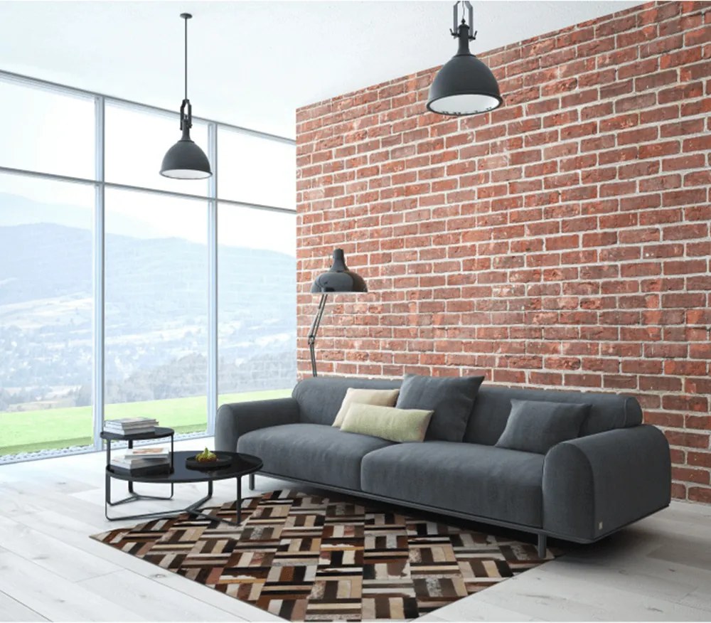 Luxusní koberec, pravá kůže, 70x140, KŮŽE TYP 2