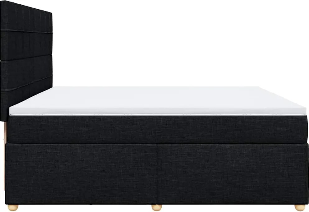 Box spring postel s matrací černá 200x200 cm textil 3293689