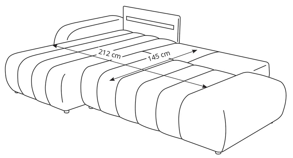 Sedací souprava BALOO | 276x176 cm | rozkládací + úložný prostor | VÝBĚR TKANIN