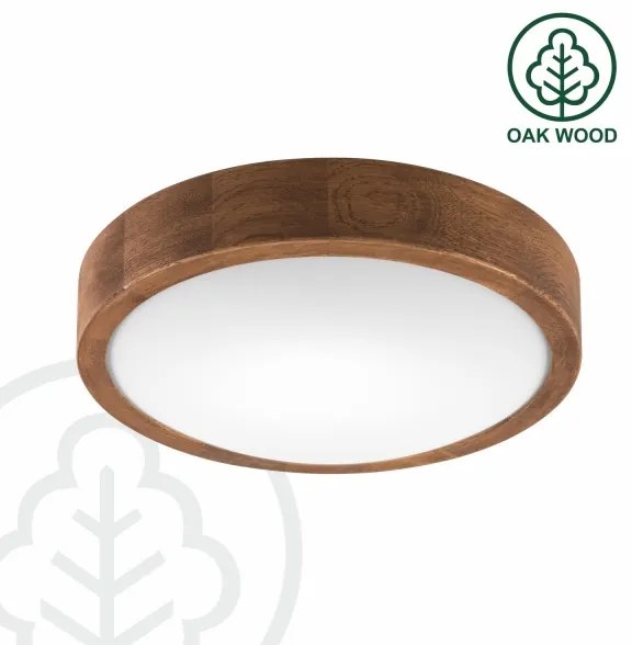 Brilagi - LED Stropní svítidlo CARVALHO SLIM 1xE27/15W/230V dub třešeň pr. 27 cm