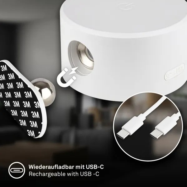 Briloner 3896016 - LED Stm nab nástěnné svTARI LED/1,6W/5V 1500 mAh bílá
