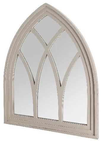 Esschert Design ESSCHERT DESIGN Zrcadlo Gotika dřevěné, bílá patina