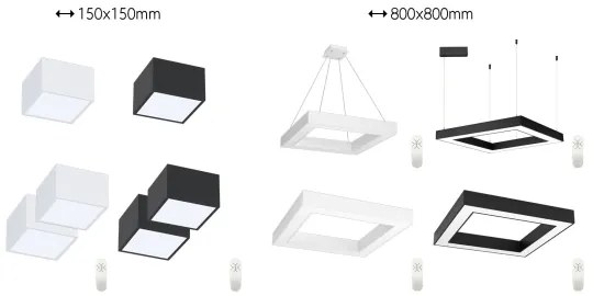 Immax NEO 07239L - LED Stmívatelné svítidlo CANTO LED/60W/230V černá Tuya + DO
