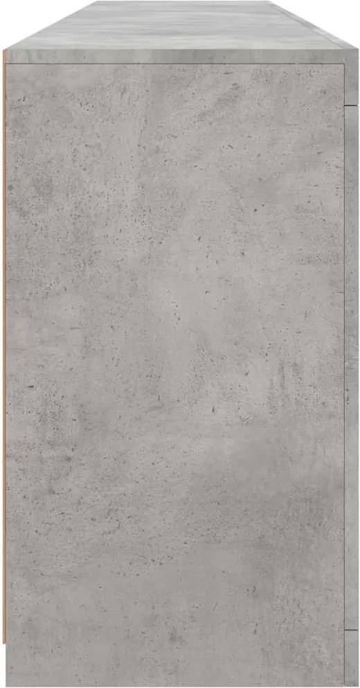 Příborník s LED osvětlením betonově šedý 181,5 x 37 x 67 cm 3209005