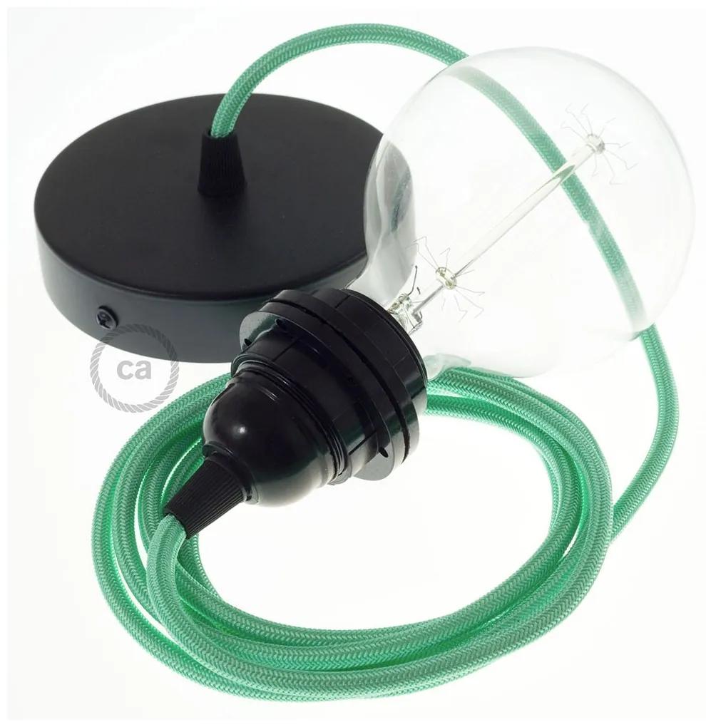 creative cables Závěsné svítidlo pro stínidla s opal hedvábným textilním kabelem RH69 Velikost: 100 cm, Barva: Chrom, Montáž: Sestavený