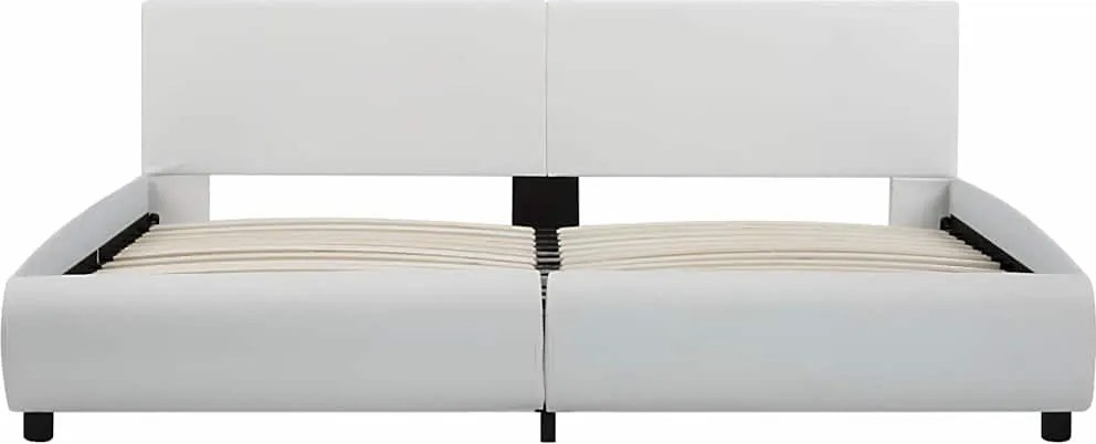 Rám postele s LED světlem bílý umělá kůže 180 x 200 cm 285491