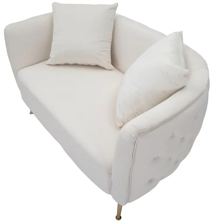 Designová pohovka Pahkakino 127 cm krémová / zlatá