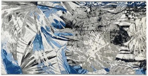 Koberec JUNGLE VI 150x220 cm šedý/modrý