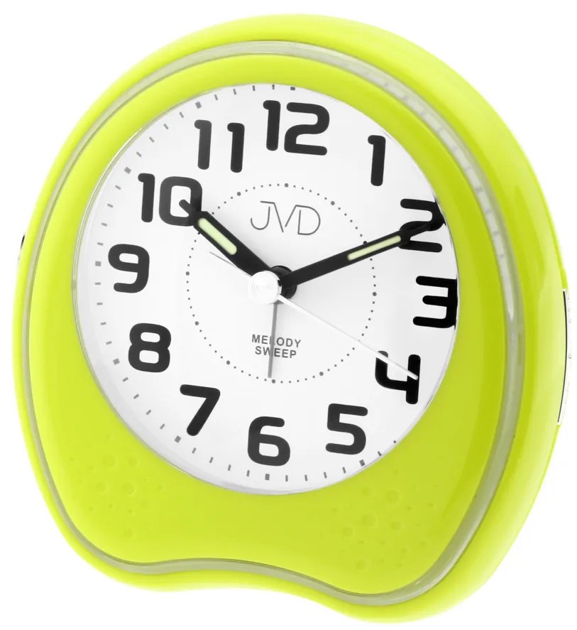 JVD Netikající tichý Budík Quartz JVD zelený SRP130.6