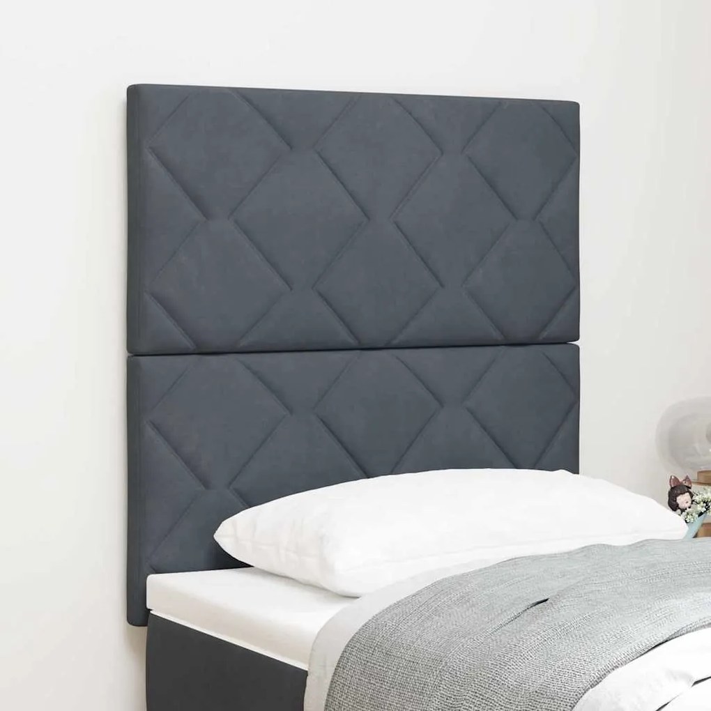 Čelo postele Tmavě šedá 80 cm samet 3337881