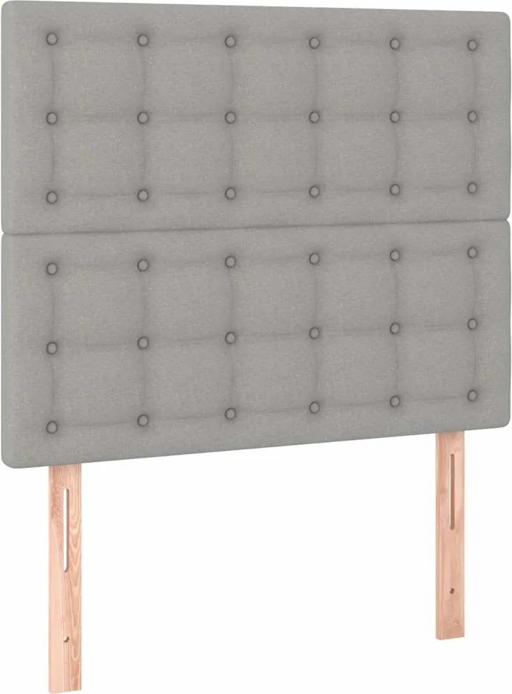 Box spring postel s matrací světle šedá 80 x 200 cm textil 3132265