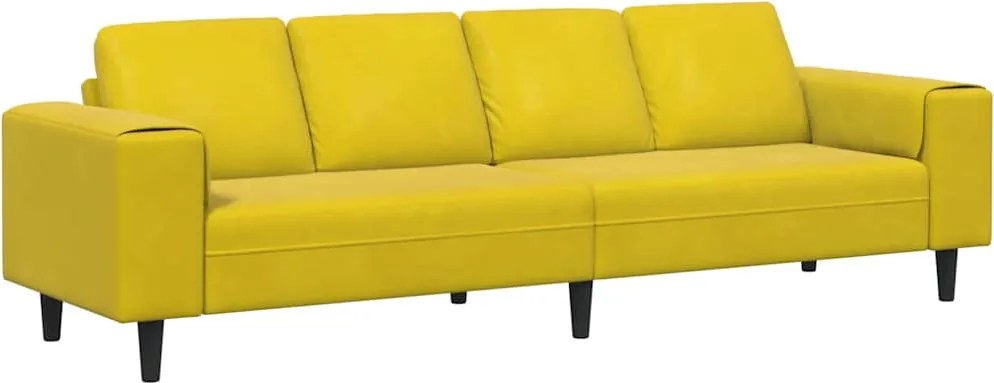 Pohovka do obývacího pokoje Žlutá 250 x 77 x 76 cm 3335097