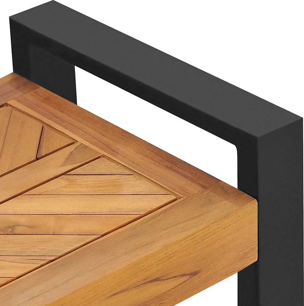 Lavice 120 cm masivní teakové dřevo 325274