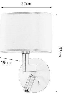 Brilagi - LED Nástěnná lampa DAYA 1xE14/40W/230V + LED/3W krémová/zlatá