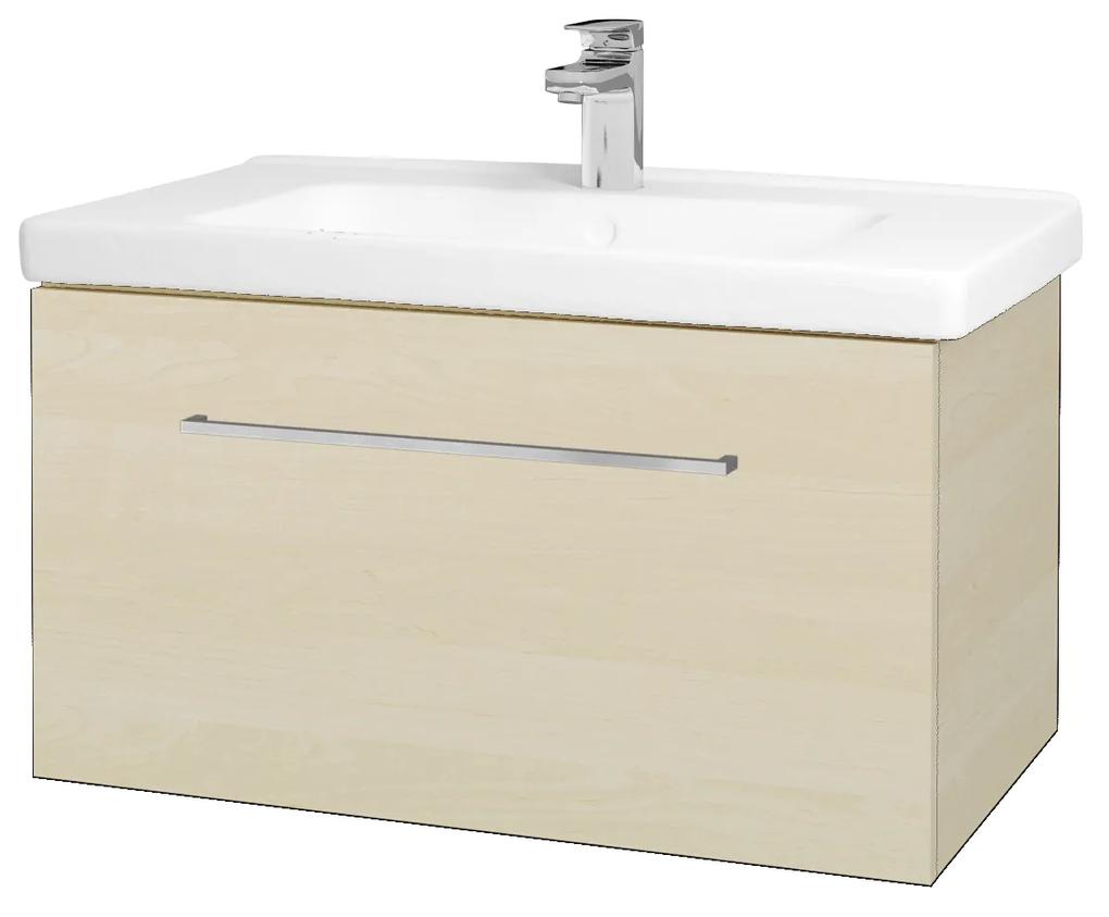Dřevojas Koupelnová skříň BIG INN SZZ 80 Varianta: N01 Bílá lesk / Úchytka T01 / D01 Beton