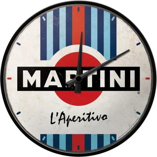 Postershop Nástěnné hodiny - Martini (L'Aperitivo Racing Stripes)