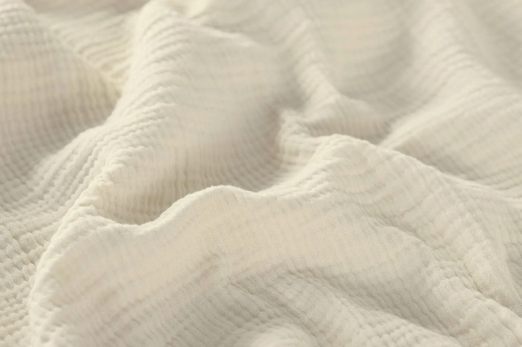 Celoroční mušelínové povlečení Ivory - GOTS Velikost: 140 x 200 + 70 x 90