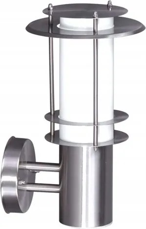 Fasádní nástěnná lampa kovová, chrom