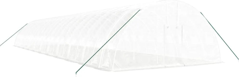Skleník s ocelovým rámem bílý 132 m² 22 x 6 x 2,85 m 3188125