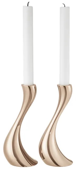 Svícen Cobra 20 cm set 2 ks, rose gold - Georg Jensen