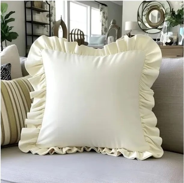 Povlak na polštář s příměsí bavlny 40x40 cm Ruffled – Mila Home