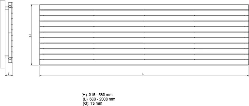 Hopa Cover H New koupelnový radiátor 1600 x 421 mm spodní připojení barva bílá RADCOVHN1600835 Koupelny Bernold