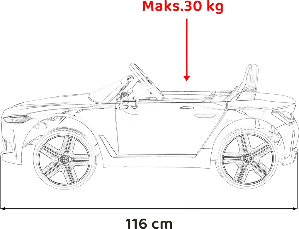 Ramiz Elektrické autíčko BMW i4 pro děti zlaté