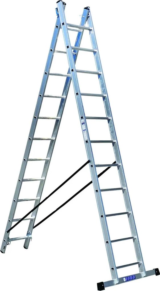 Alpos Hliníkové štafle - žebřík profi, 2x12 příček, 40-12 6,35 m x 7,07 m