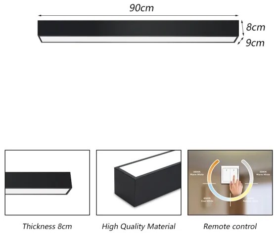 Immax NEO 07255L - LED Stmívatelné svítidlo LUNGO 20W/230V Wi-Fi Tuya černá + DO