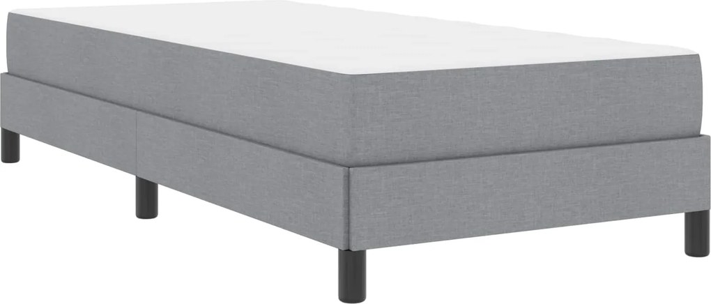Postel s boxspringem Světle šedá 80 x 200 cm textil 3398444